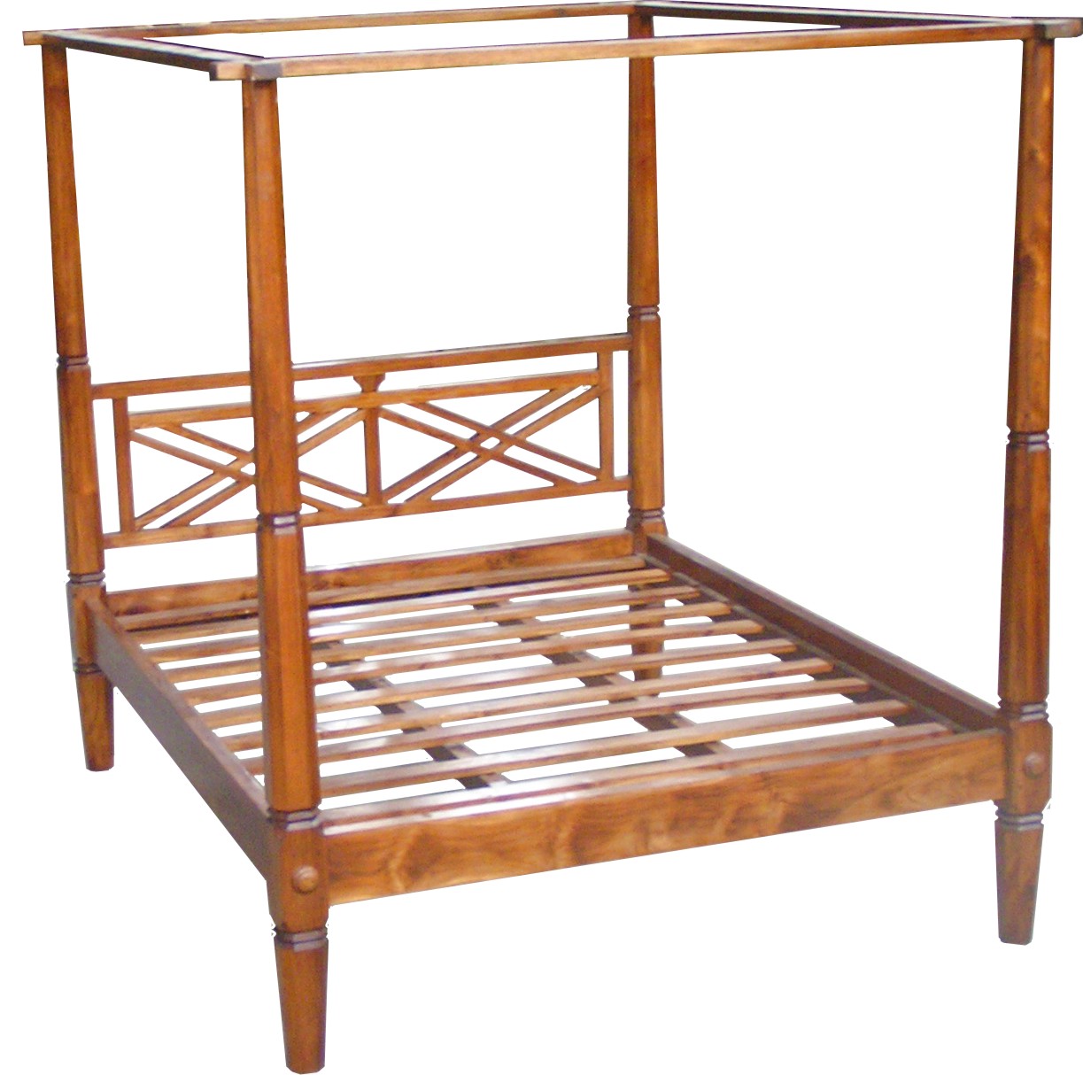 Canissa Double Cross Canopy - Indonesian Teak Furniture